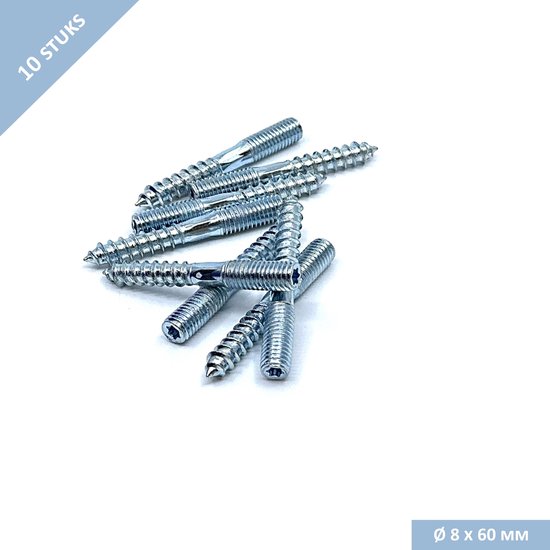UFAST stokeind M8 x 60 mm - Torx aandraaimogelijkheid - Verzinkt - 10 ...