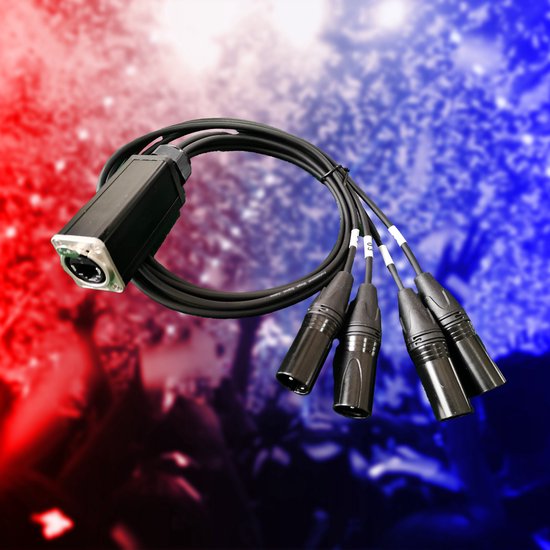 BOS Label - 4x XLR over ethernet - Ethercon XLR split - 4X Male XLR ...