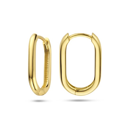 Juwelier Emo - 14 Karaat Geelgouden klapoorringen paperclip – 18.5MM | bol