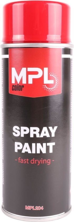 MPL Verf spuitbus - sneldrogend - rood - 400 ml - metalen oppervlakken ...