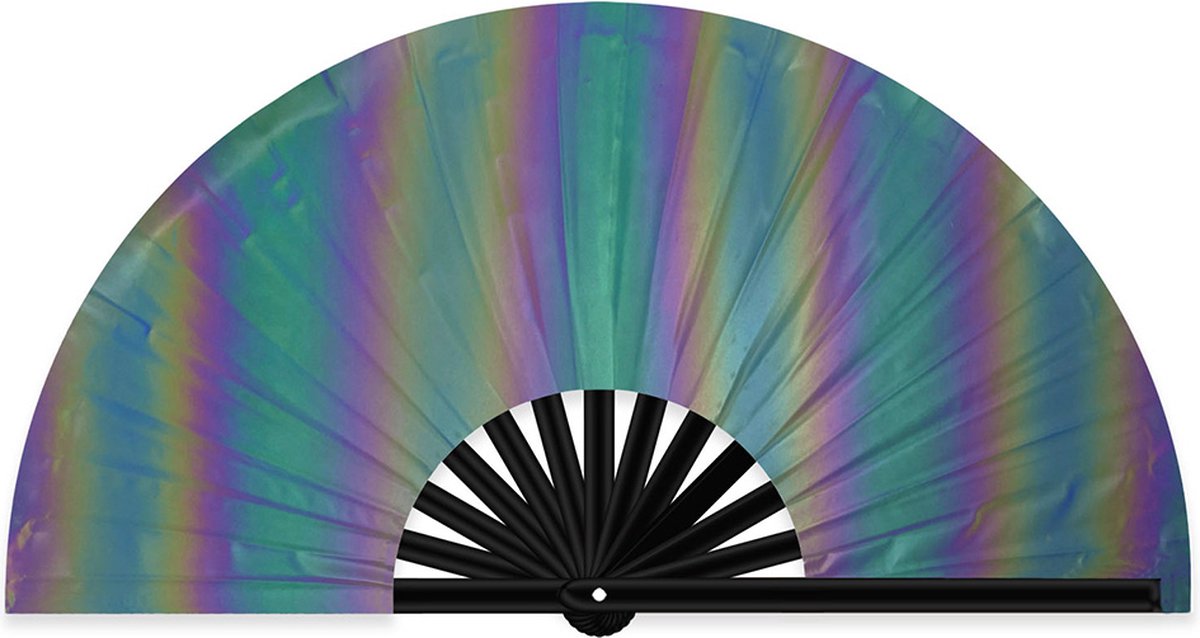 XXL festival waaier - Handwaaier - Spaanse waaier - Met holografisch ...