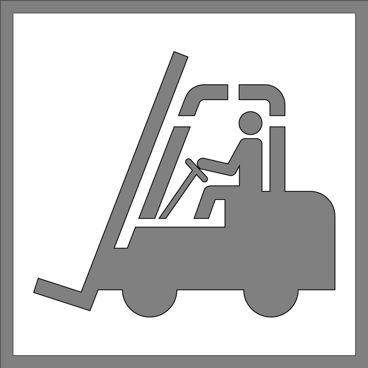 Spuitsjabloon heftrucks - dibond 1000 x 1000 mm | bol