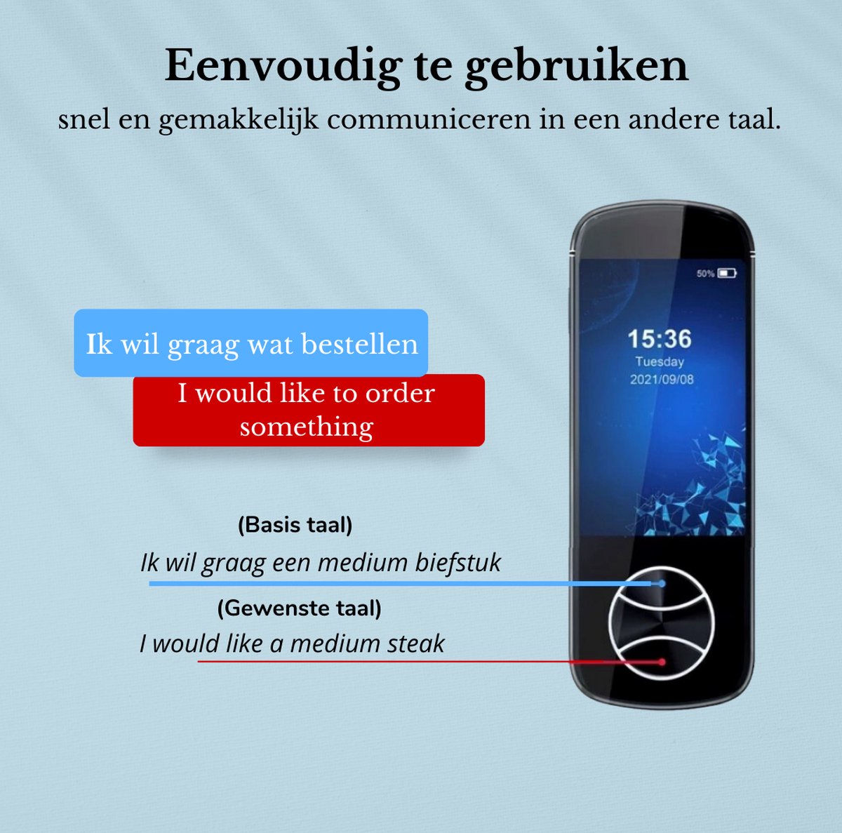 Vertaalcomputer - Vertaal apparaat - Draagbare vertaler - Slimme ...
