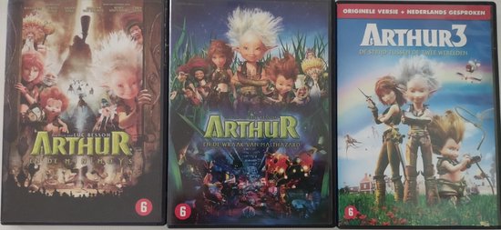 3 Dvd-set Arthur: 1. Arthur en de Minimoys / 2. Arthur en de wraak van ...
