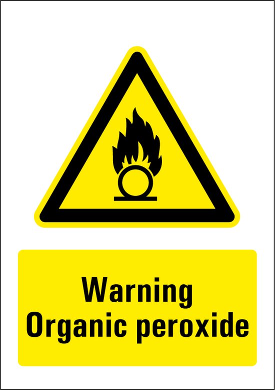 Warning organic peroxide sticker 210 x 297 mm | bol
