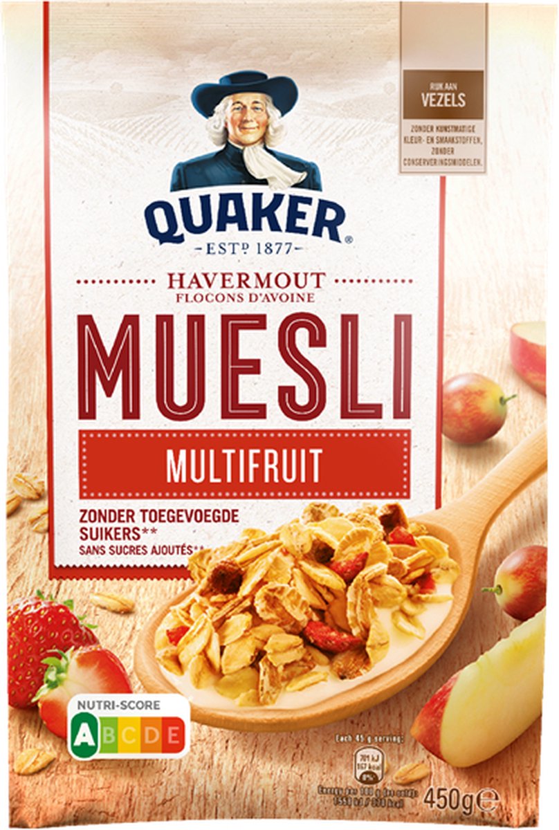 Quaker Havermout Muesli Multifruit 450 gr x 6 | bol