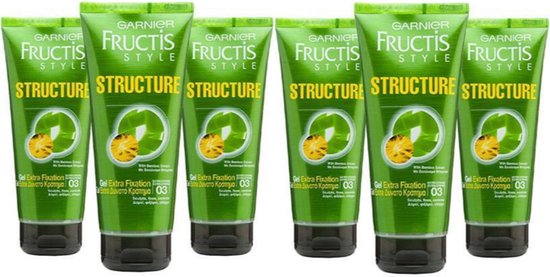 Garnier Fructis Style Structuring Gel Strong-6 x 200 ml - Voordeelverpakking | bol