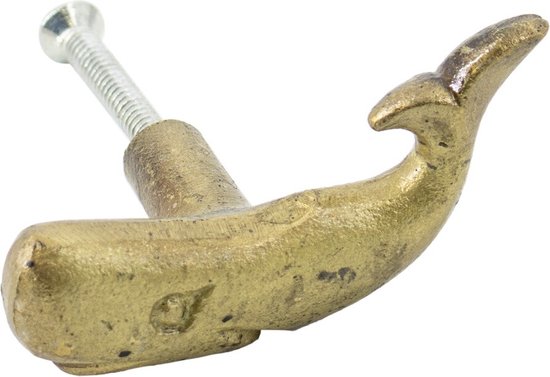 Knopje metaal walvis goud | bol.com