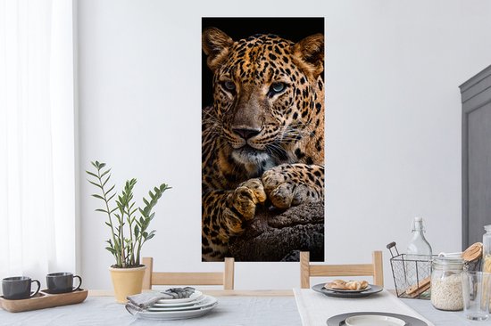 Muurstickers - Sticker Folie - Wilde dieren - Panter - Portret - Zwart - Dieren -... | bol