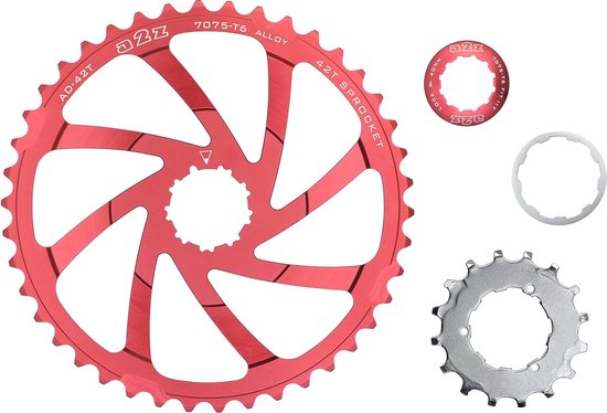 A2Z Conversie Kit 40T 10-speed voor Shimano, rood | bol.com