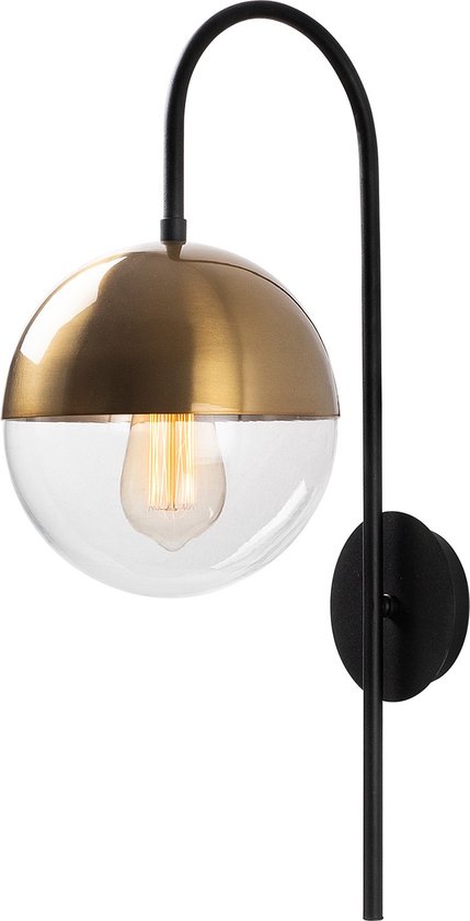 Wandlamp - Klassieke Koperen Design - Glazen Bol - Leonie Collectie ...