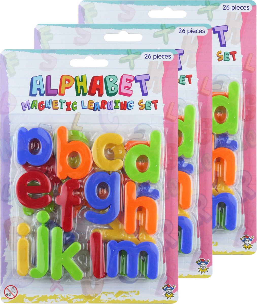 Concorde Magnetische alfabet letters set - 3x - regenboog kleuren - 4 ...