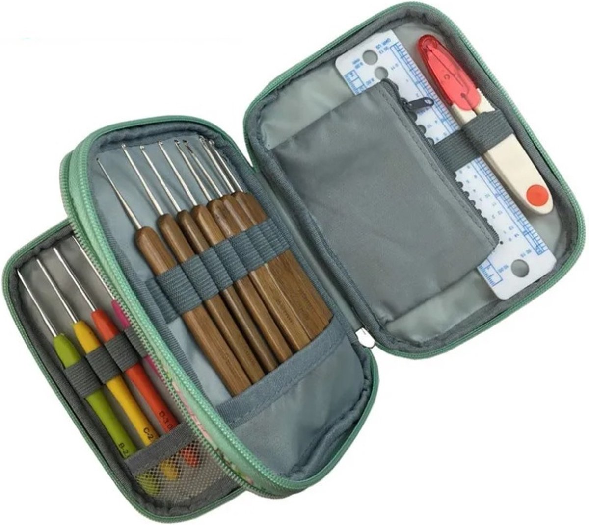 SVH Company Haaknaalden Set 56-delige Haaknaaldenset met Etui – Haakset ...