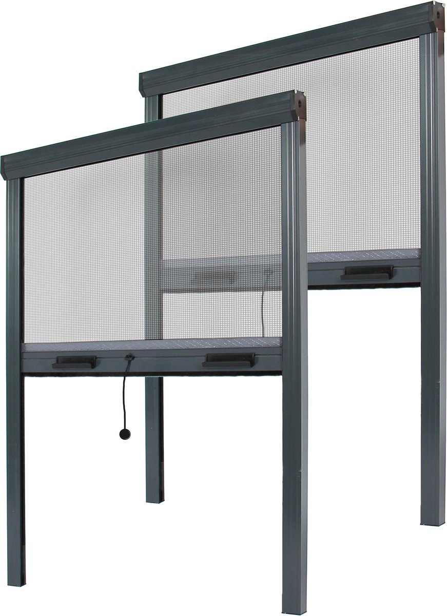 Rolhor op maat te snijden Alu - B 150 x H 160 cm - Grijs - 2 stuks ...