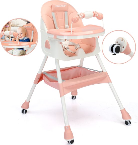Twinky® Kinderstoel MAXI – 2-in-1 Kinderwagen Set – Roze – Inklapbare ...