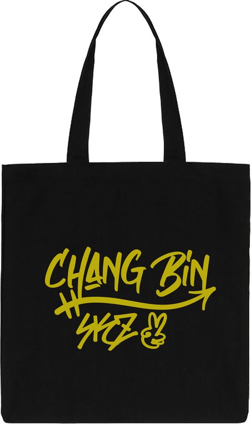 Stray Kids Seo Changbin Signature Gold Totebag Black - Korean Boyband ...