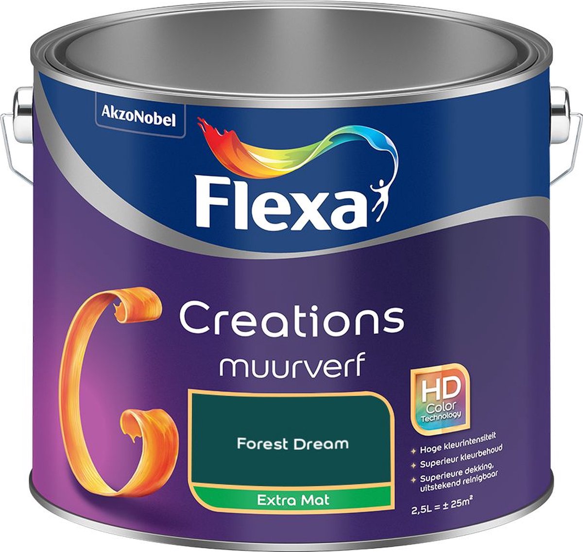 Flexa - creations muurverf extra mat - Forest Dream - 2.5l | bol.com