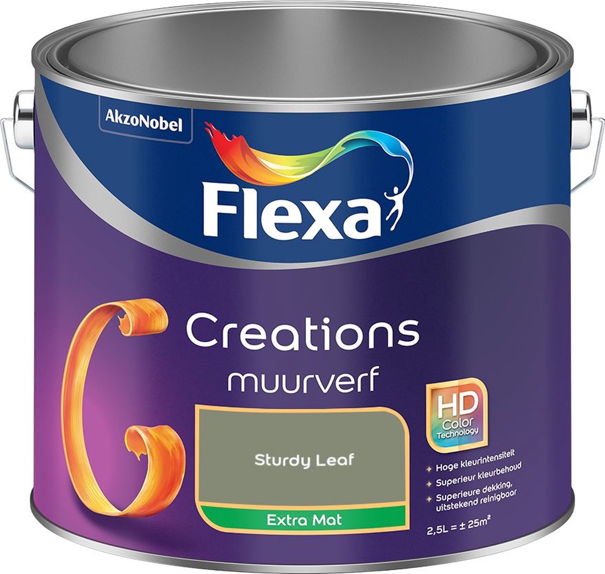 Flexa - creations muurverf extra mat - Sturdy Leaf - 2.5l | bol.com