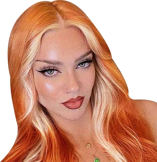 Gratyfied - Pruiken Dames - Pruiken Dames Lang Haar - Pruik Gember ...
