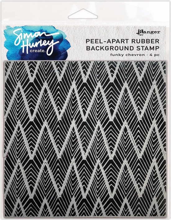 Ranger Simon Hurley Create. Background Stamp Funky Chevron | bol