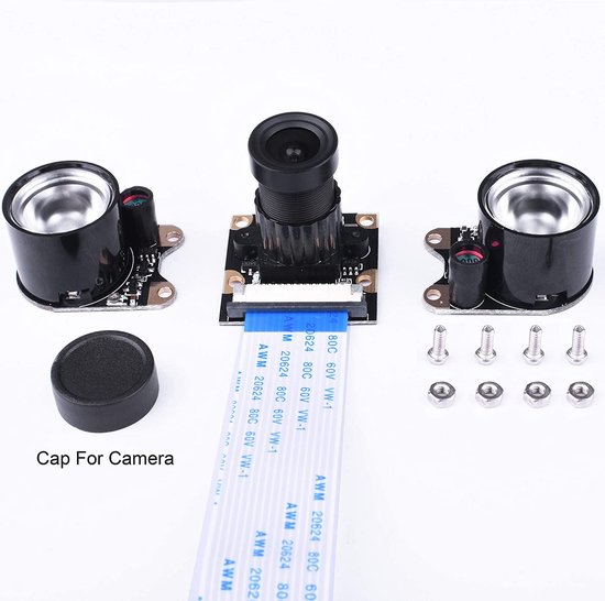 Nachtzicht Camera module met 2 Infrarood lampjes voor Raspberry pi® - 5 ...