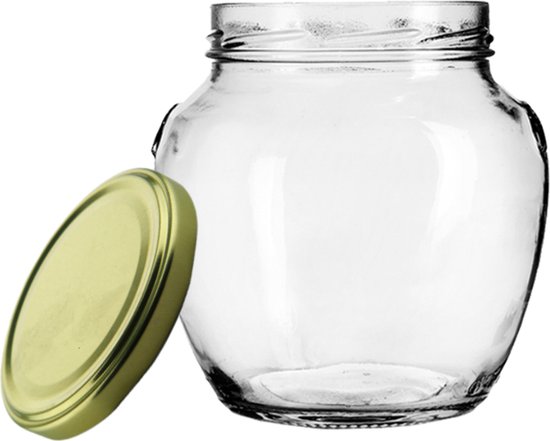 3x Sierlieke weckpotten glas 1 liter met sluiting - 1000ml/ weckpotjes ...