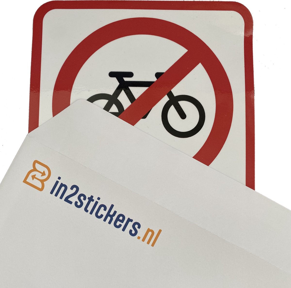 Sticker hier geen fietsen - Verboden voor fietsen - verbodssticker ...