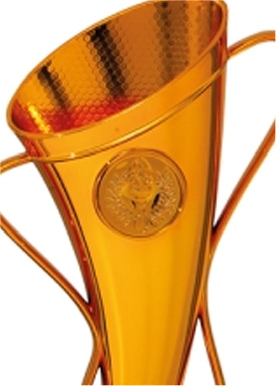 Luxe trofee/prijs beker met oren in sierlijke vorm - brons - kunststof ...
