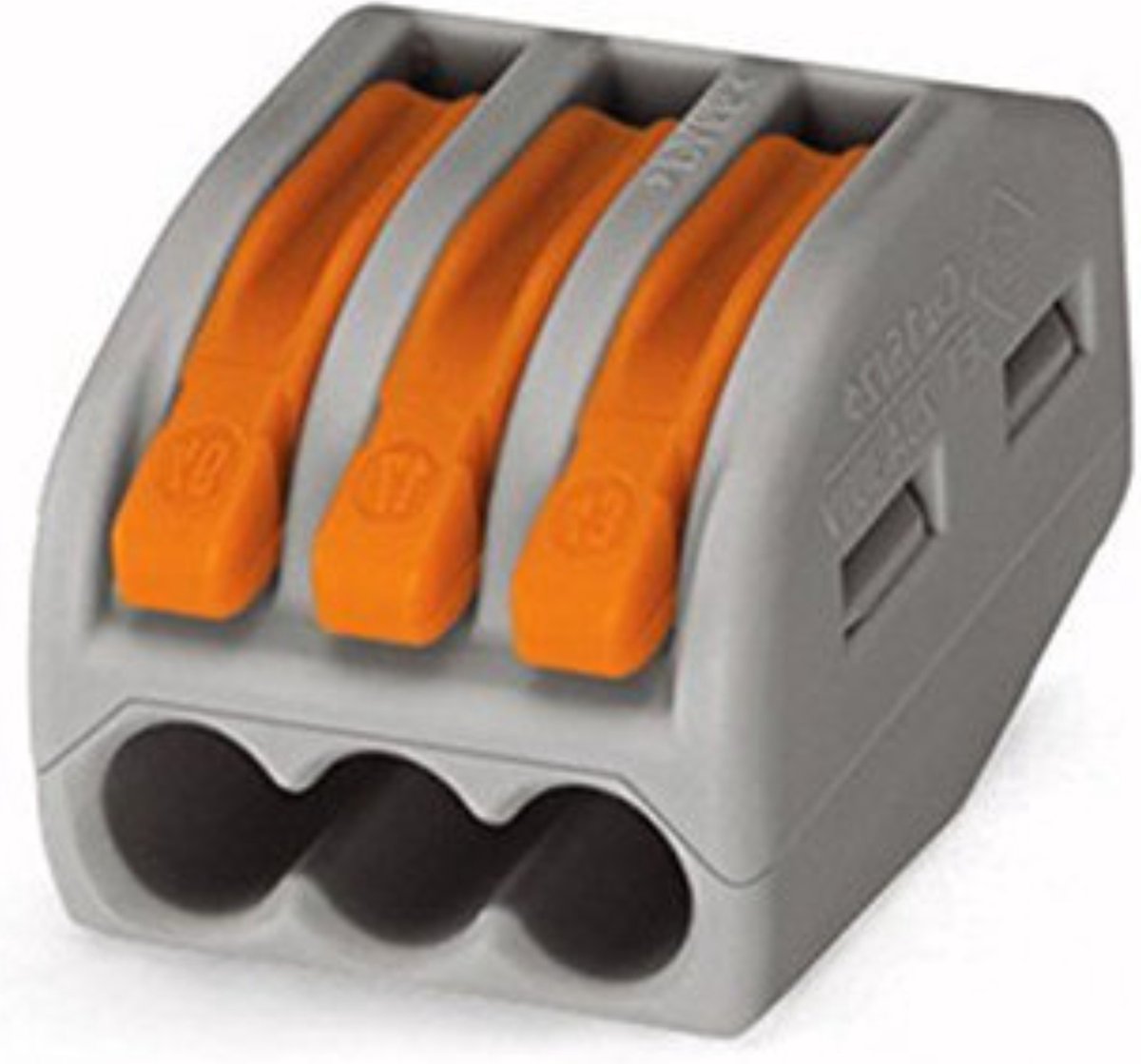Wago lasklem 3-voudig 2,5mm2 met hendels per 50 stuks | bol.com