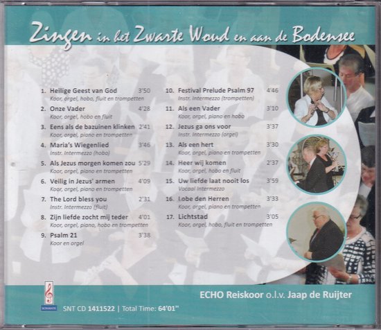 Zingen in het Zwarte Woud en aan de Bodensee - ECHO Reiskoor o.l.v. Jaap de Ruijter -... | bol.com