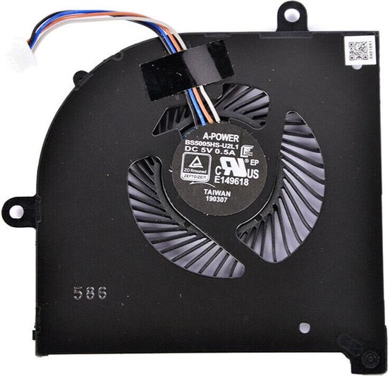 Vervangende Cpu / koelventilator geschikt voor MSI GS75 / P75 / WS75 ...