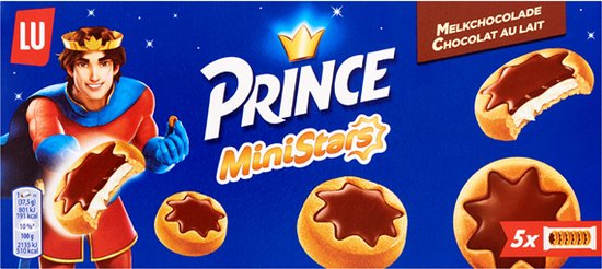 Prince Mini Stars Melkchocolade 5 pakjes 16 x 187 g | bol