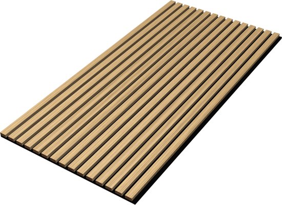 Akoestisch Wandpaneel Vang set van 12 mdf 8,64 m² eiken donker | bol