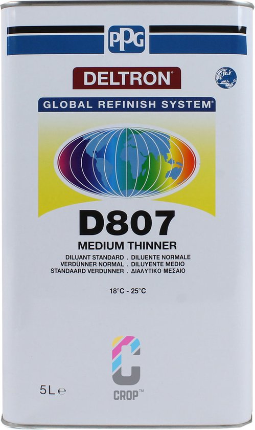 PPG D807/E5 Medium Thinner - Verdunning - 5L | bol