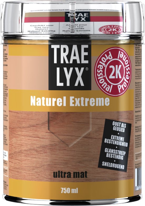 Trae-Lyx 2-Componenten Houtlak - Ultra Mat - Onbehandelde uitstraling ...