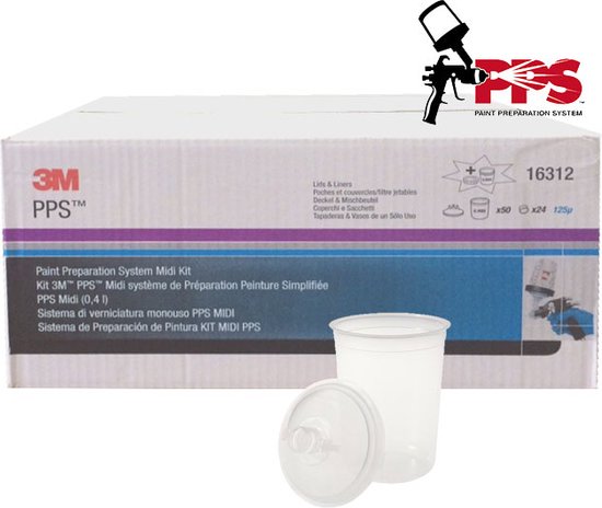 3M 16312 Paint Preparation System PPS 400ml Midi Kit - 125 μm | bol