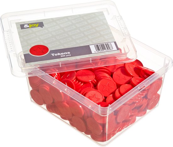 Gegraveerde Betaalmunten - Consumptiemunten - Rode Ster - 500 Jetons | bol