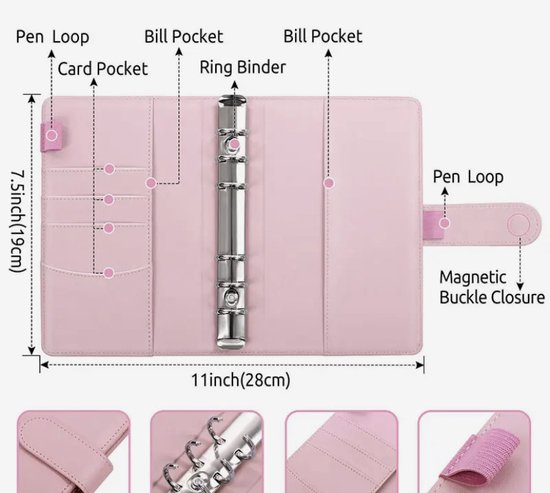 Budget Planner met Geldmapjes Roze – Budgetplanner Kasboek ...