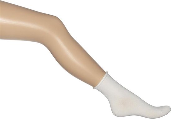 Bonnie Doon - Dames - Roll Down Sock - Off Wit - maat 36-41 (2 paar) | bol