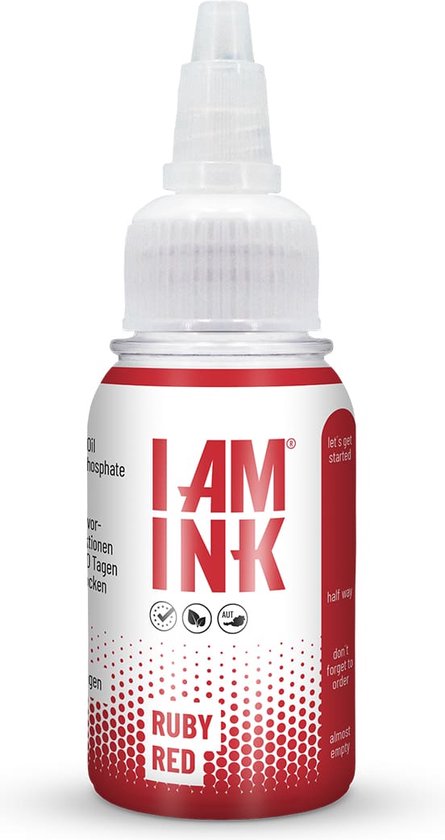 I AM INK - Ruby Red 30ml Vegan Tattoo Inkt Rubyrood | True Pigments ...