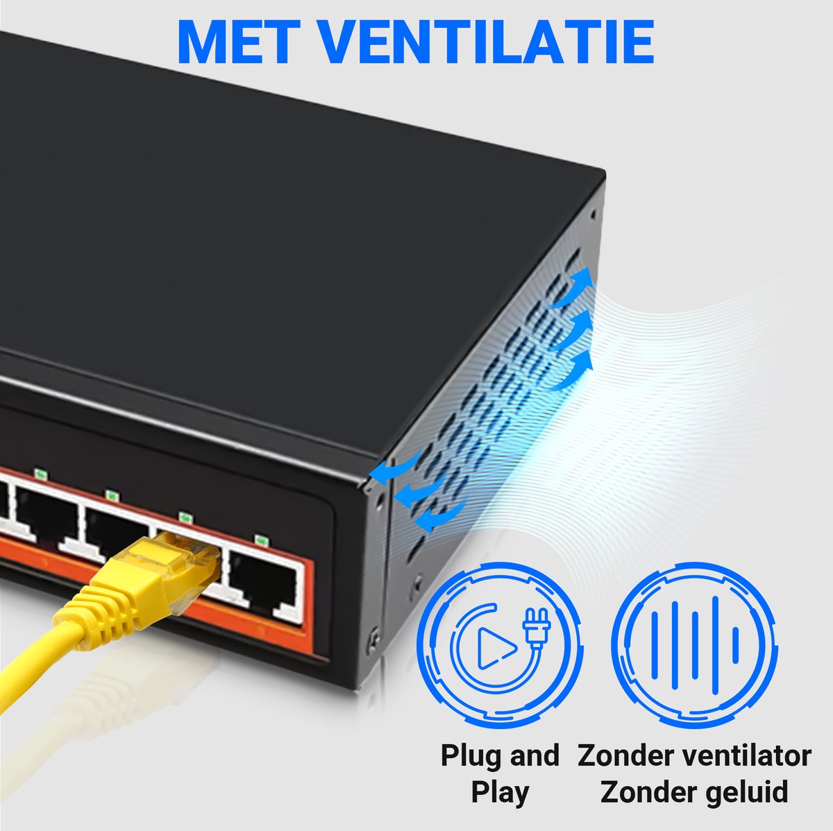 SBVR TXE143 - Netwerk Switch - PoE Switch - 10 poorten - RJ45 - 1.000 ...