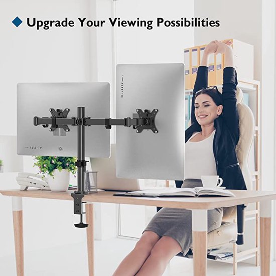 monitor arm 2 schermen / Monitor holder 2 monitors | bol