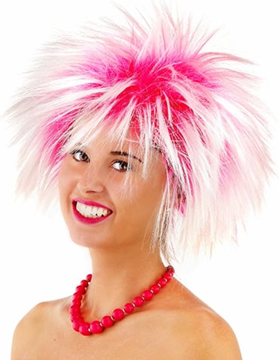 Folat - Pruik spike Pink - Carnaval - Carnaval pruik - Carnaval ...