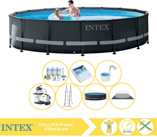 Intex Ultra XTR Frame Zwembad - Opzetzwembad - 488x122 cm - Inclusief ...