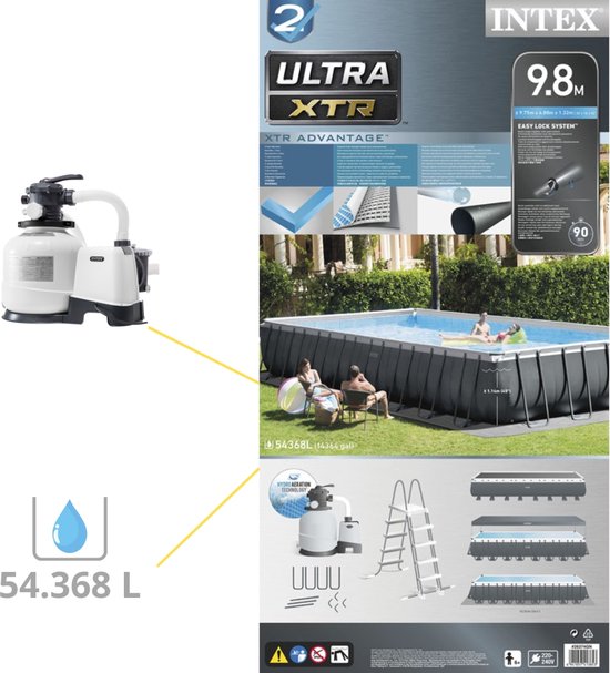 Intex Ultra XTR Frame Piscine - Piscine Hors Sol - 975x488x132 cm ...
