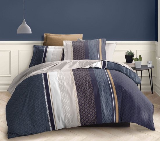 Dekbedovertrek 100% Katoen Premium - 240 x 220cm - Sonja Blue | bol
