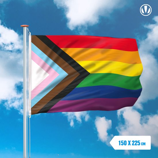 Pride Vlag / Progress vlag 150x225cm | bol