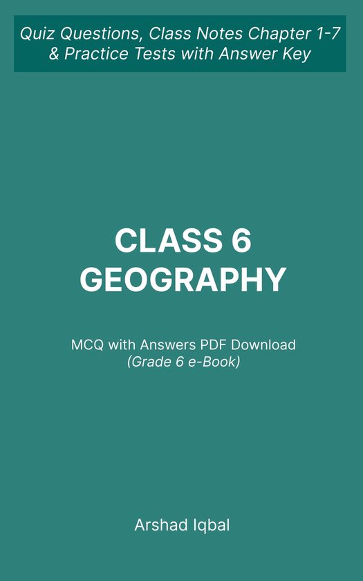 Class 6 Geography MCQ with Answers PDF Download (Grade 6 e-Book) (ebook ...