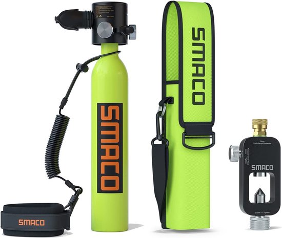 SMACO Mini Scuba Tank - Herbruikbare Air Duiken Cilinder - Duiken ...