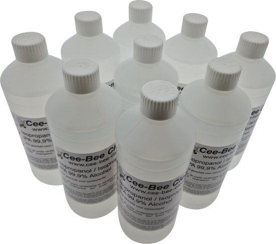 Cee-Bee-Cleaning Isopropanol - Isopropyl alcohol 99.9% - 9 flessen á 1 ...